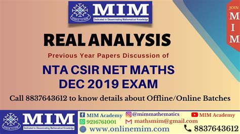 Real Analysis Dec 2019 Csir Net Maths Previous Year Paper