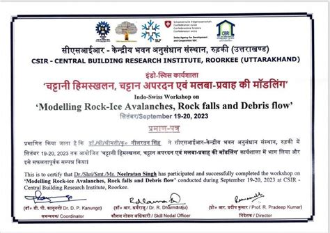 Neelratan Singh On Linkedin Completed 2 Days Training Programme On Modelling Rock Ice