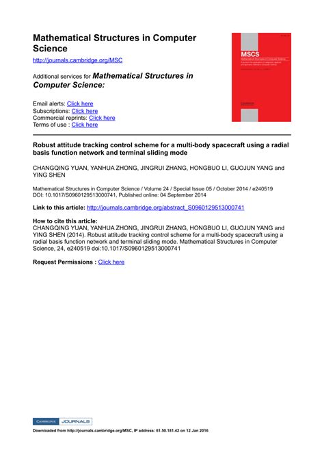 Pdf Robust Attitude Tracking Control Scheme For A Multi Body