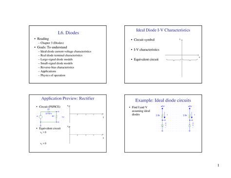 Diodes Ideal Diode Circuits Slides Eel 3304 Docsity