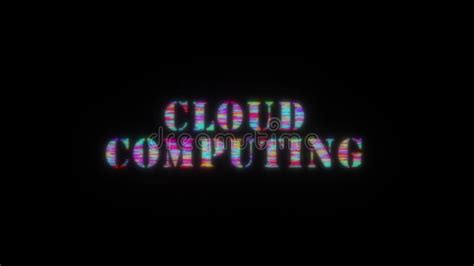 Cloud Computing Colorful Text Word Flicker Light Animation Stock Video Video Of Light