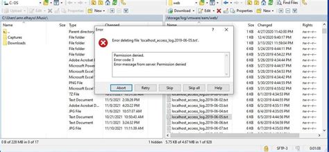 Permission Denied Error While Deleting Old Log Files Rvmware