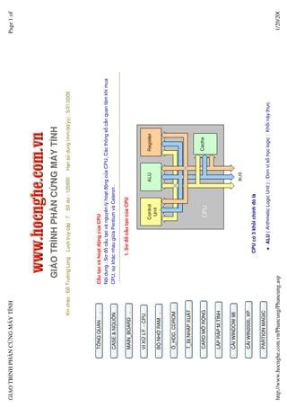Cau Tao Va Hoat Dong Cua Cpu Pdf