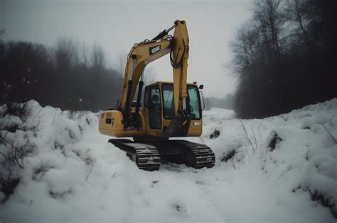 Premium Ai Image Snow Plow Doing Snow Removal After A Blizzard Neural Network Ai Generated
