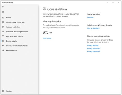 Enable And Disable Core Isolation Memory Integrity In Windows Minitool