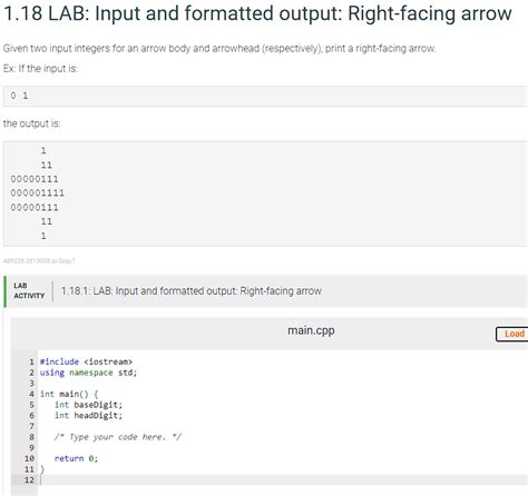 118 Lab Input And Formatted Output Right Facing