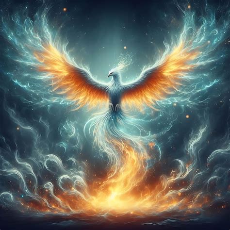 Premium Photo A Majestic Phoenix Reborn From A Flame