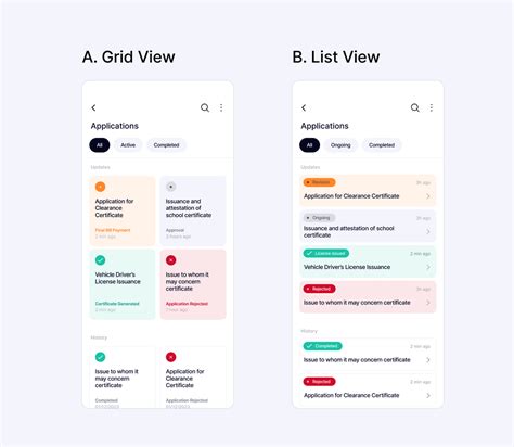 grid or list context in the comments section r ui design