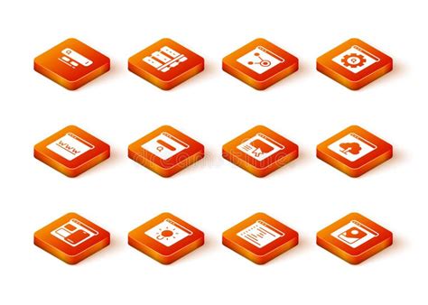 Set Web Developer Programming Code Browser Window Search Engine Ui Or Ux Design Photo