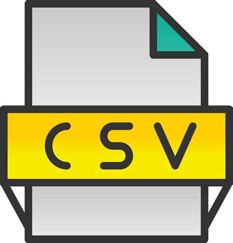 Csv File Format Icon 15823925 Vector Art At Vecteezy