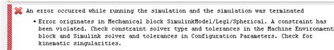an error occurred while running the simulation and the simulation was
