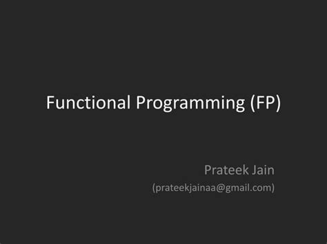 Functional Programming Pptx