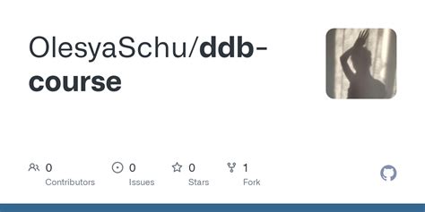 github olesyaschu ddb course