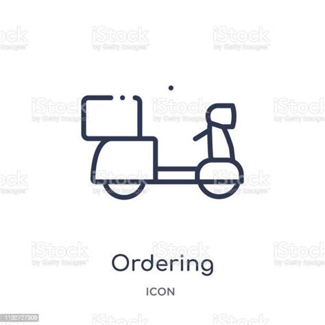 패스트 푸드 개요 컬렉션에서 선형 주문 아이콘입니다 얇은 선 주문 벡터 흰색 배경에 고립입니다 트렌디한 일러스트 주문 가입서에 대한 스톡 벡터 아트 및 기타 이미지 Istock
