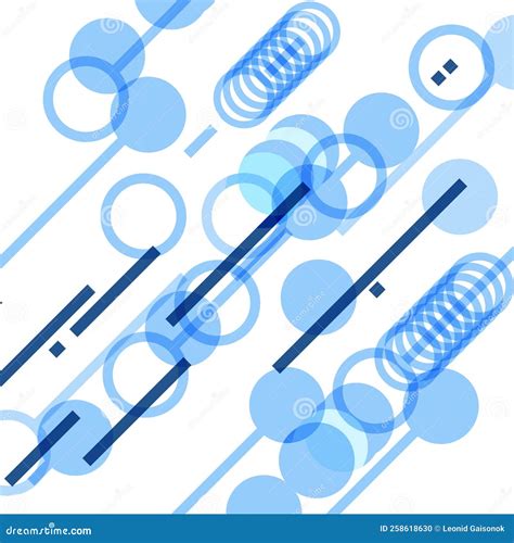Abstract Dynamic Diagonal Lines And Circles Background Vector Illustration Stock Illustration