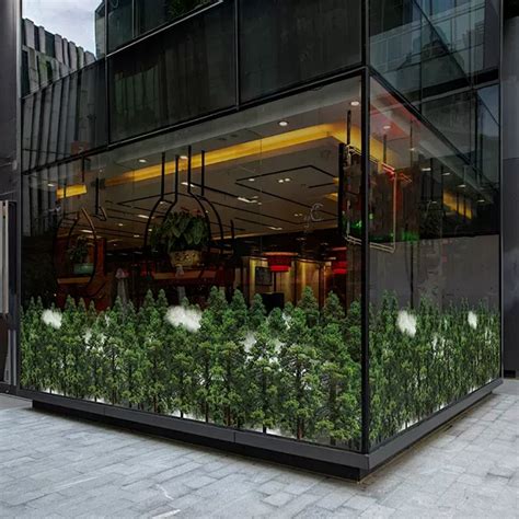 森林之中玻璃贴膜落地玻璃树林底纹腰线公司办公室绿植静电免胶贴 天猫图片包装图片素材 花瓣网