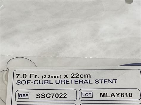 New Olympus Sof Curl Ureteral Stent Ssc7022 Exp 2022 10 B4 Ssc7022