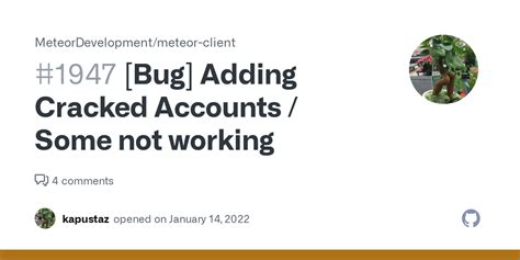 Bug Adding Cracked Accounts Some Not Working Issue 1947 MeteorDevelopment Meteor Client