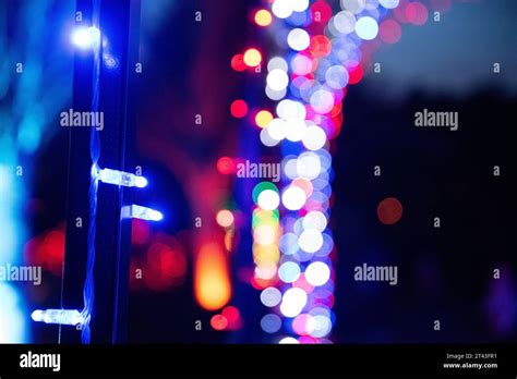 Captivating Holiday Lights In Close Up With A Dazzling Bokeh Effect