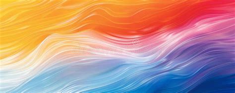 A Radiant Rainbow Gradient Wave Pattern With Soft Flowing Lines And A Smooth Blend Of Colors
