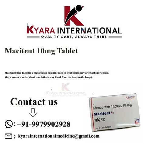 Macitentan Tablet 10mg Macitent At ₹ 1870 Strip Surat Id 2855676128562