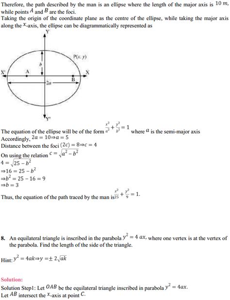 NCERT Solutions For Class 11 Maths Chapter 11 Conic Sections