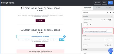 put an unsubscribe button in your emails documentation