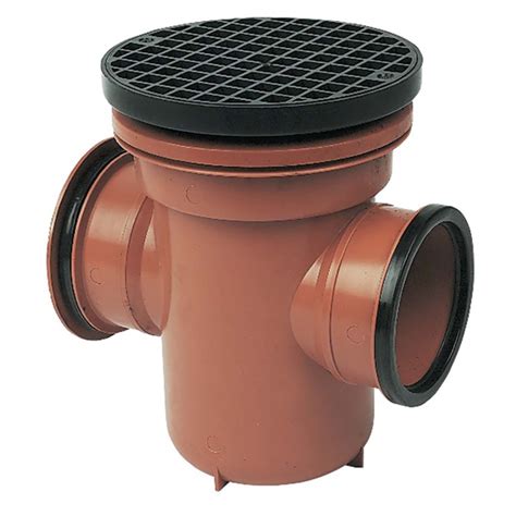 Floplast 110mm Underground Back Inlet Gully With Circular Grid Selco