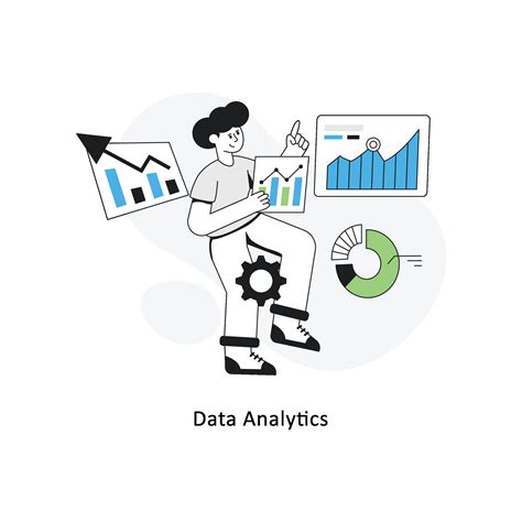Data Analytics Flat Style Design Vector Illustration Stock