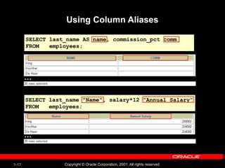 Les Writing BAsic SQL SELECT Statement Ppt Databases Computer Software And Applications