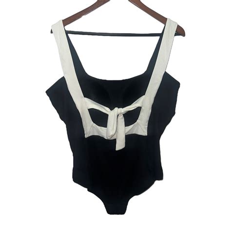 Swimsuits For All One Piece Molded Cups Ribbed Open B Gem