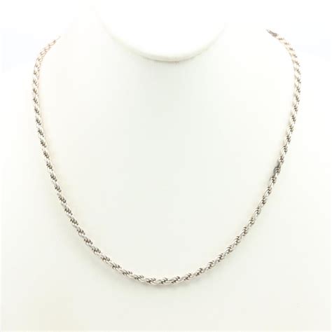 Sterling Silver Twisted Rope Necklace Property Room