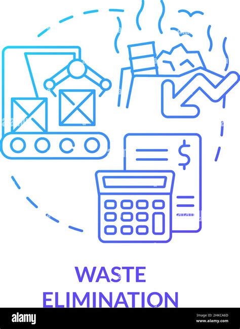 Waste Elimination Blue Gradient Concept Icon Stock Vector Image And Art