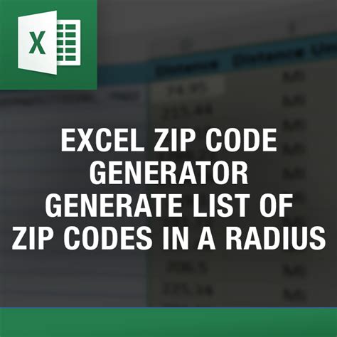 Excel Zip Code Finder Generate A List Of Zip Codes Within A Radius I Excel Distance Calculators