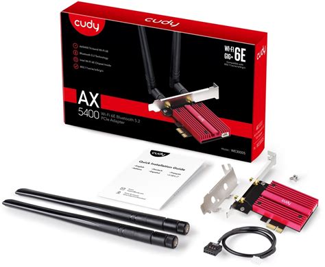 Cudy We3000s Ax5400 Tri Band 2x2 Mu Mimo Wifi 6e Pci E Wireless Adapter