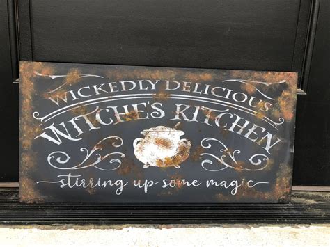 Witchs Kitchen Sign Farmhouse Rustic Sign Great For Kitchen Pantry