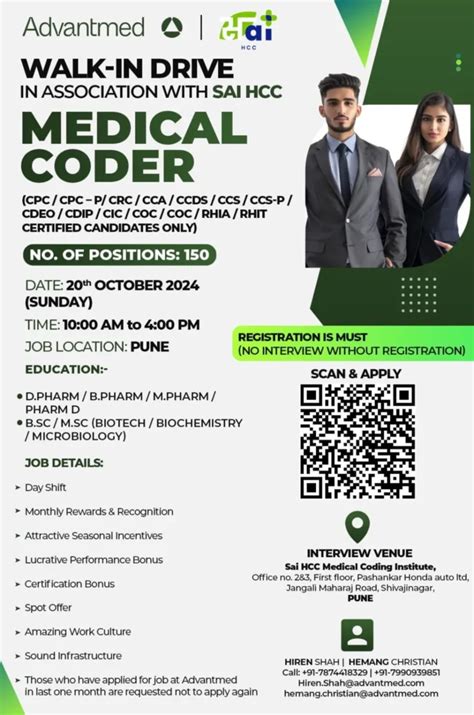 150 Openings Advantmed Hiring For Medical Coder Pune