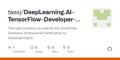 Github Taexjdeeplearningai Tensorflow Developer Certification This Repo Contains My Code