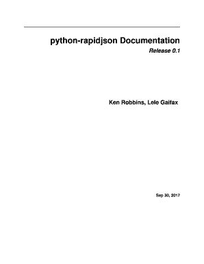 Fillable Online Python Rapidjson Documentation Fax Email Print PdfFiller