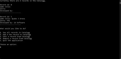 Github Maciejpajkowskicsharp Catalogg Crud Very Simple Crud Console Application Developed In