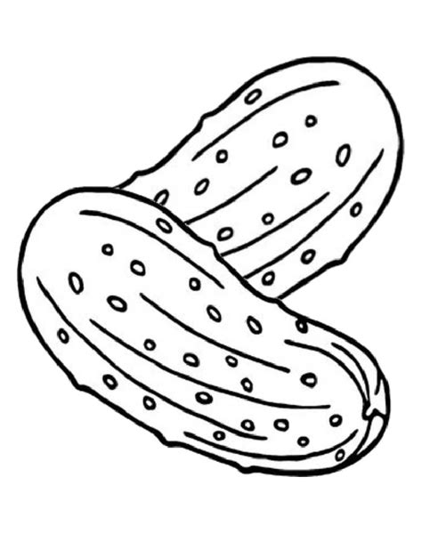 Cucumber Coloring Pages Free Printable Pdf