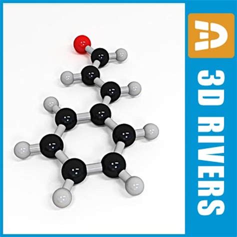 Cinnamaldehyde Molecule Structure 3d Model
