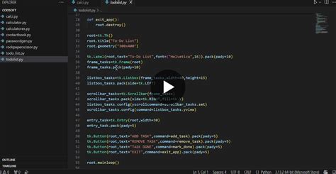Python Gui Tkinter Todolist Internship Codsoft Bca Mehraj Shariff