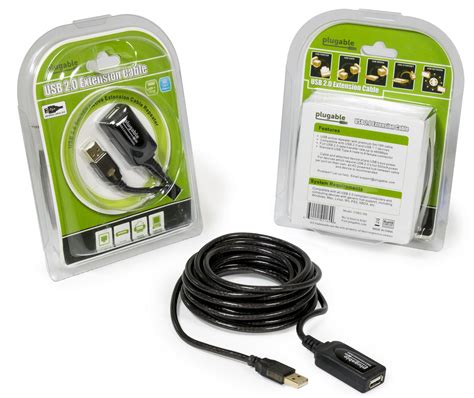 Plugable Usb 2 0 Active Extension Cable 5m 16′ Plugable Technologies