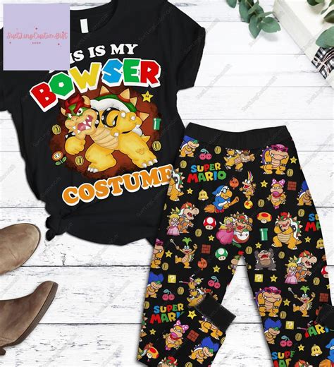 Bowser Pajamas Set Bowser T Shirt And Pants Bowser Pajamas This Is