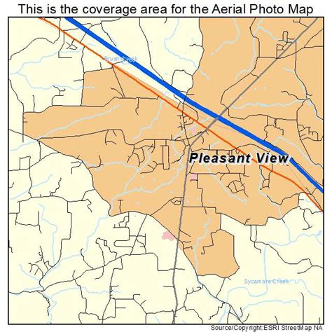 Aerial Photography Map Of Pleasant View Tn Tennessee
