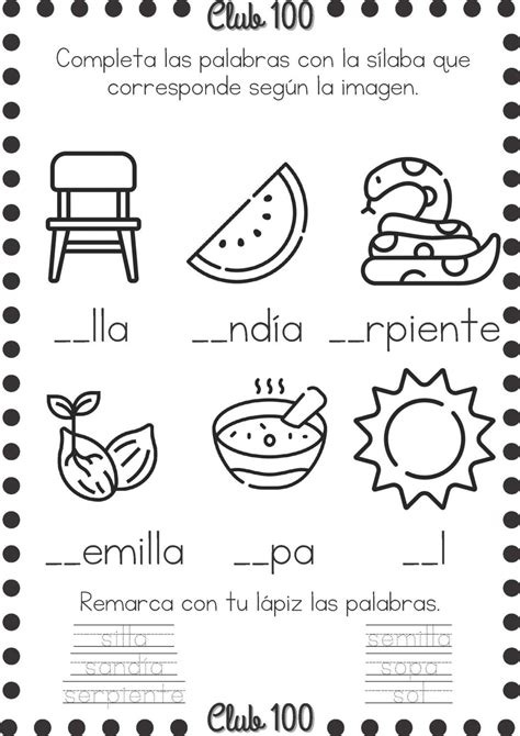 Cuaderno Para Trabajar SÍlabas Simples 250 PÁginas Imagenes Educativas Actividades Con La