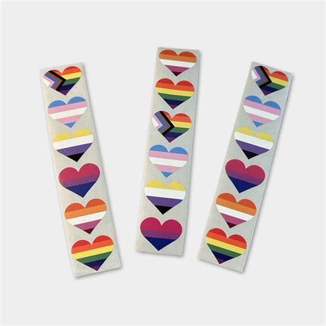 Pride Hearts Sticker Set Rainbow Republic