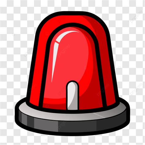 Warning Signal With Flashing Red Siren Siren Emergency Alert Png