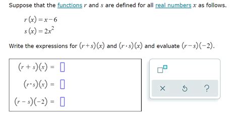 Solved Suppose That The Functions R And S Are Defined For